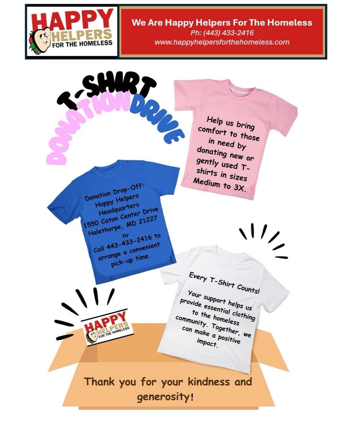 Wish List – Happy Helpers For the Homeless